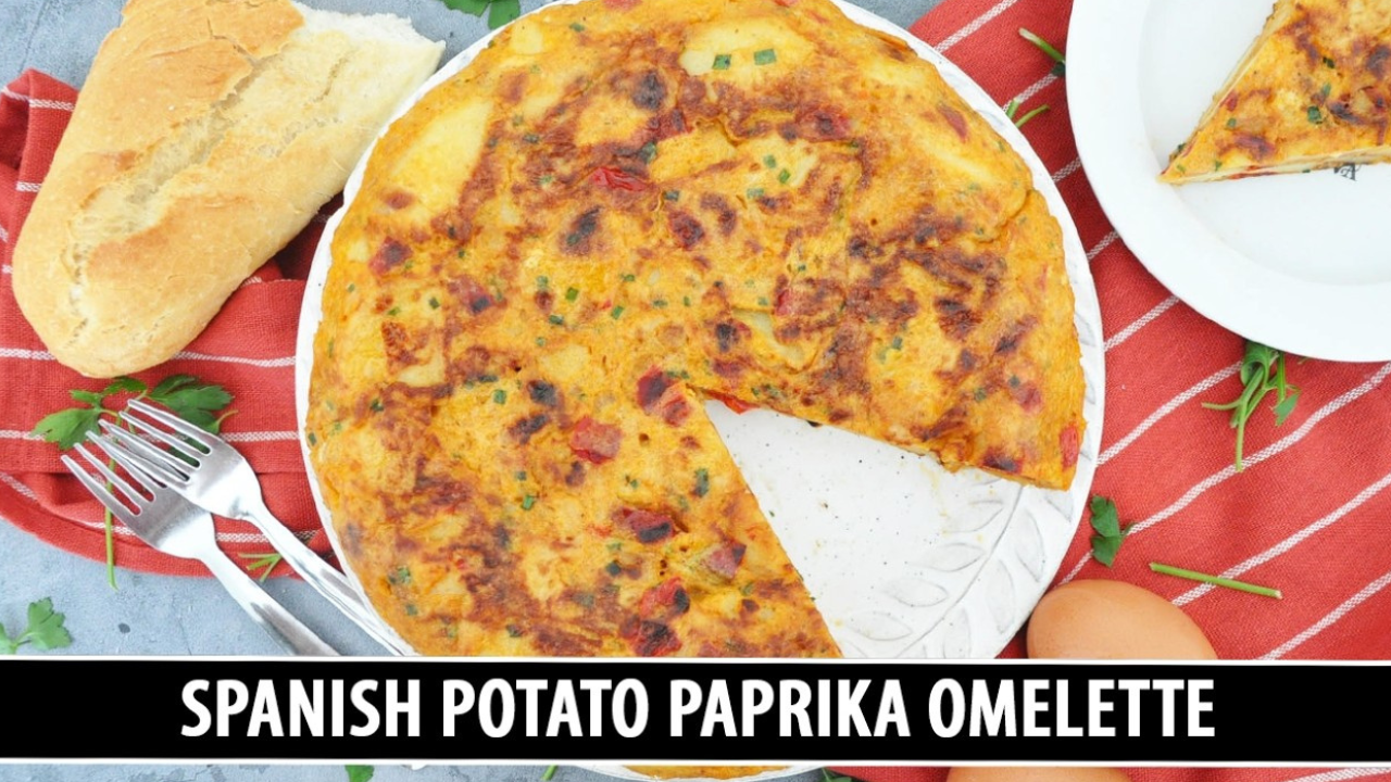 Spanish omelette with paprika: Traditional tortilla española recipe and ...