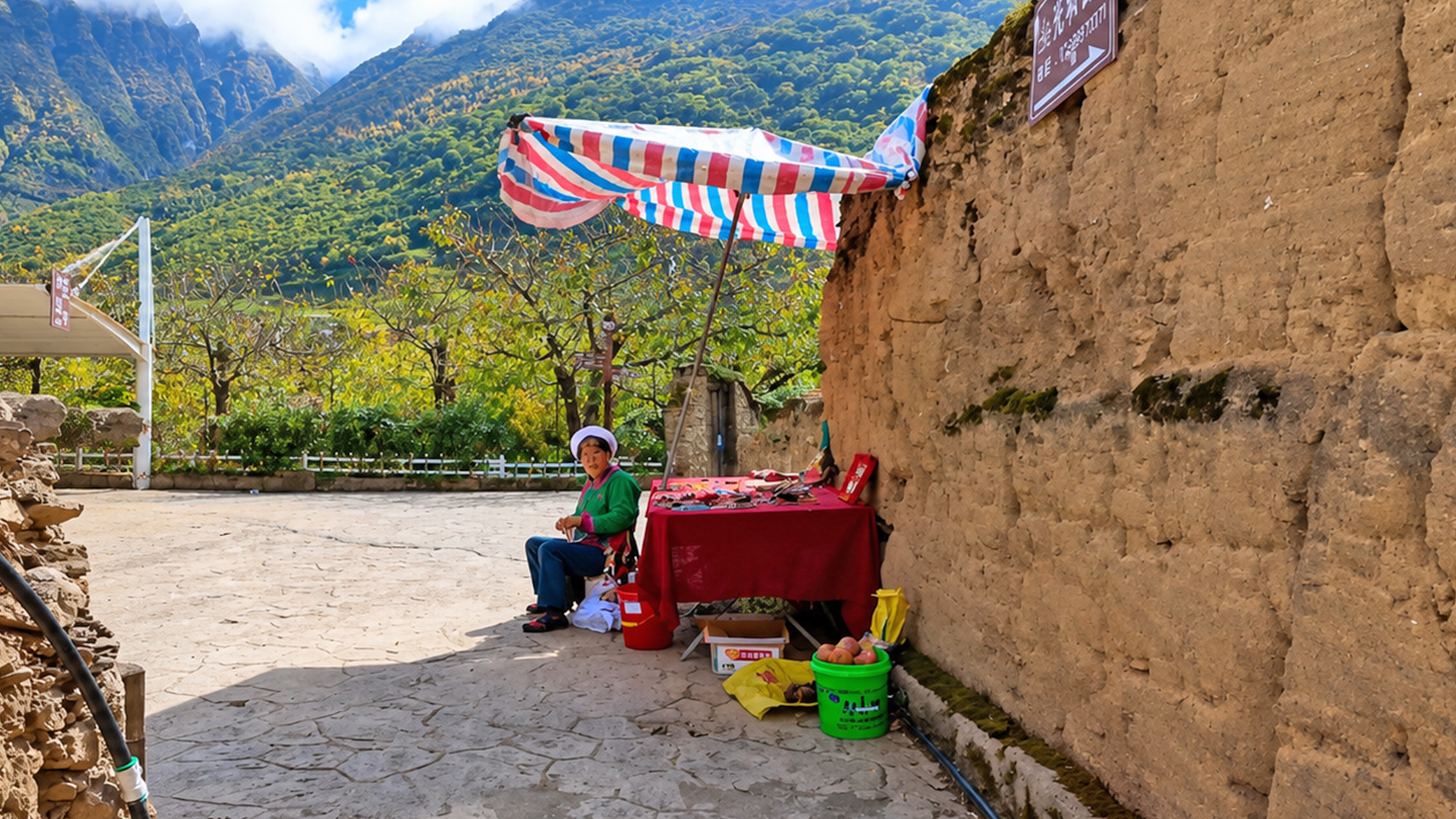 A quiet village market hidden deep in China’s mountain region