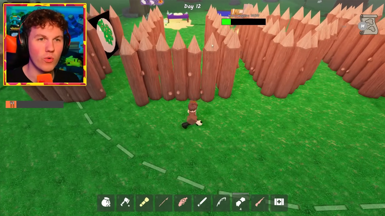 Overlevelse i Roblox 99 night med mit navn som base