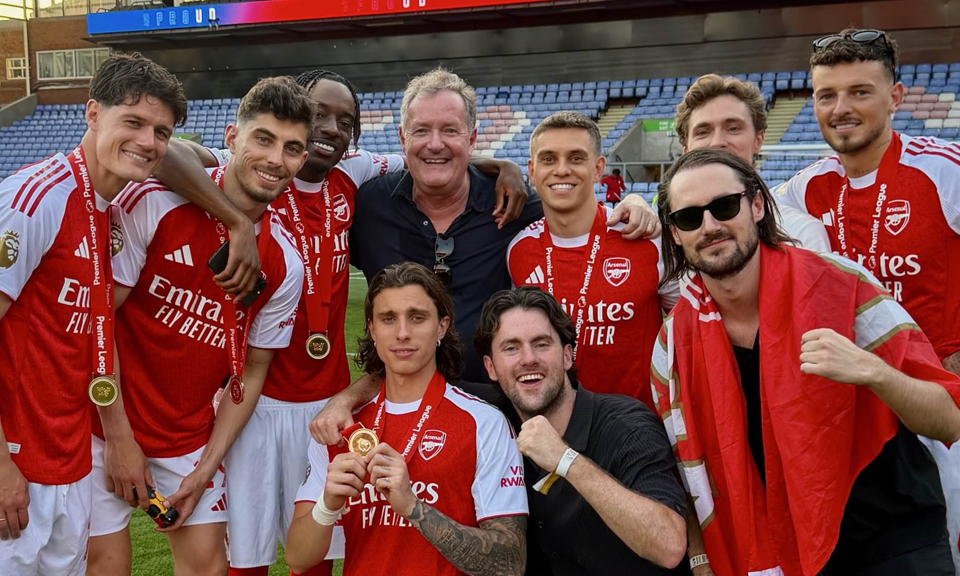 Piers Morgan responds in row over Arsenal's celebrity fans being on the ...