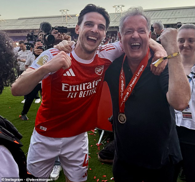 Piers Morgan responds in row over Arsenal's celebrity fans being on the ...