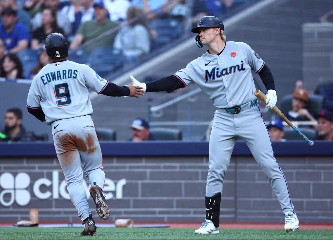 Canadian sluggers lead the way in Miami Marlins' victory over the Blue Jays