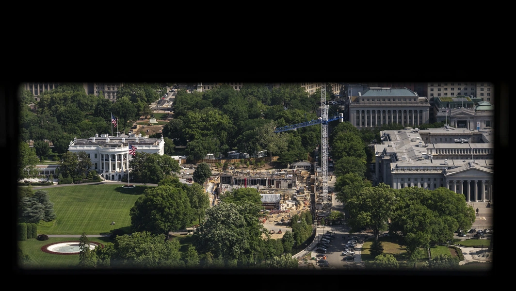 Trump’s column inspection sparks speculation over ornate makeover