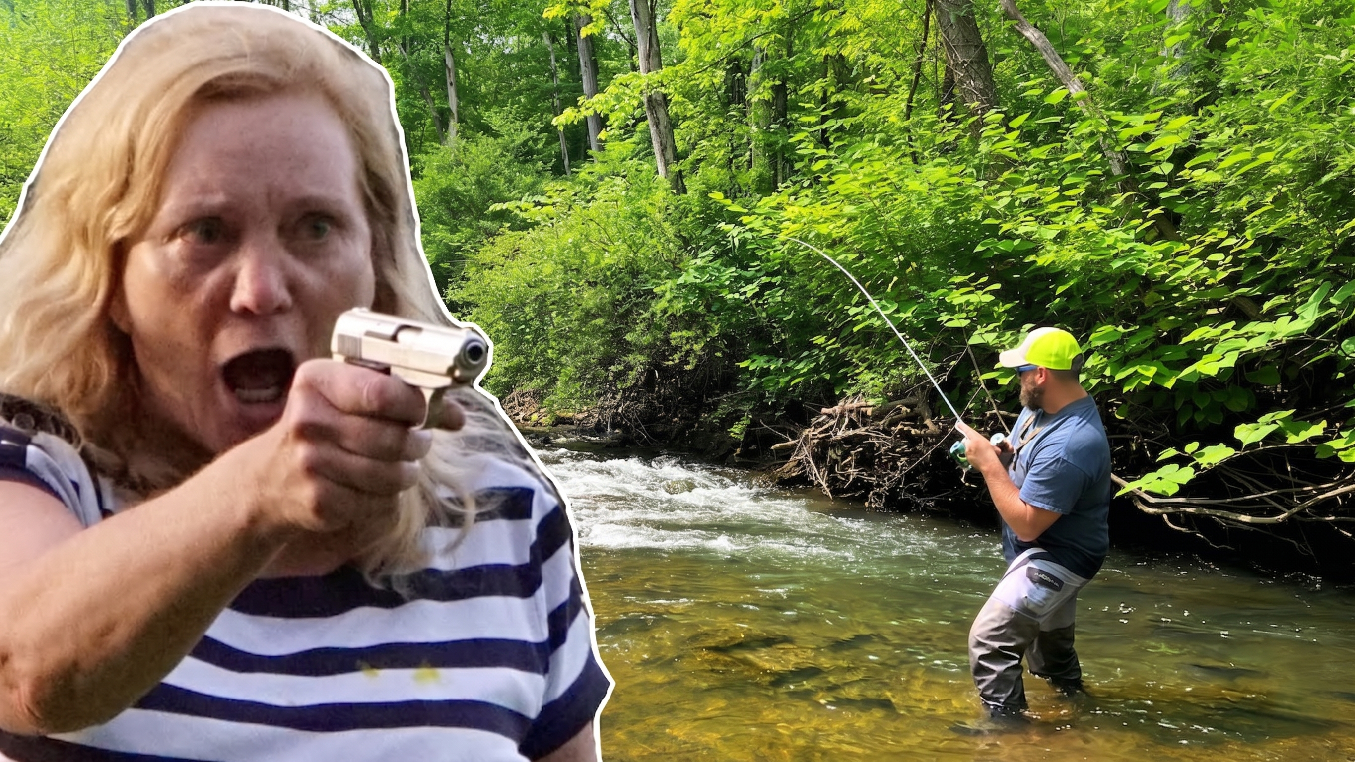 "This is my lake" - Angry Karen explodes on fisherman