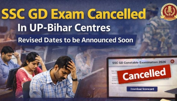 SSC GD exam 2026 cancelled at several centres due to technical and ...