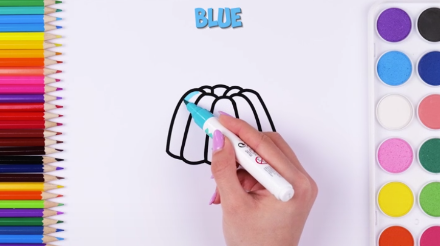 Pudding tekenen | Leuk inkleuren