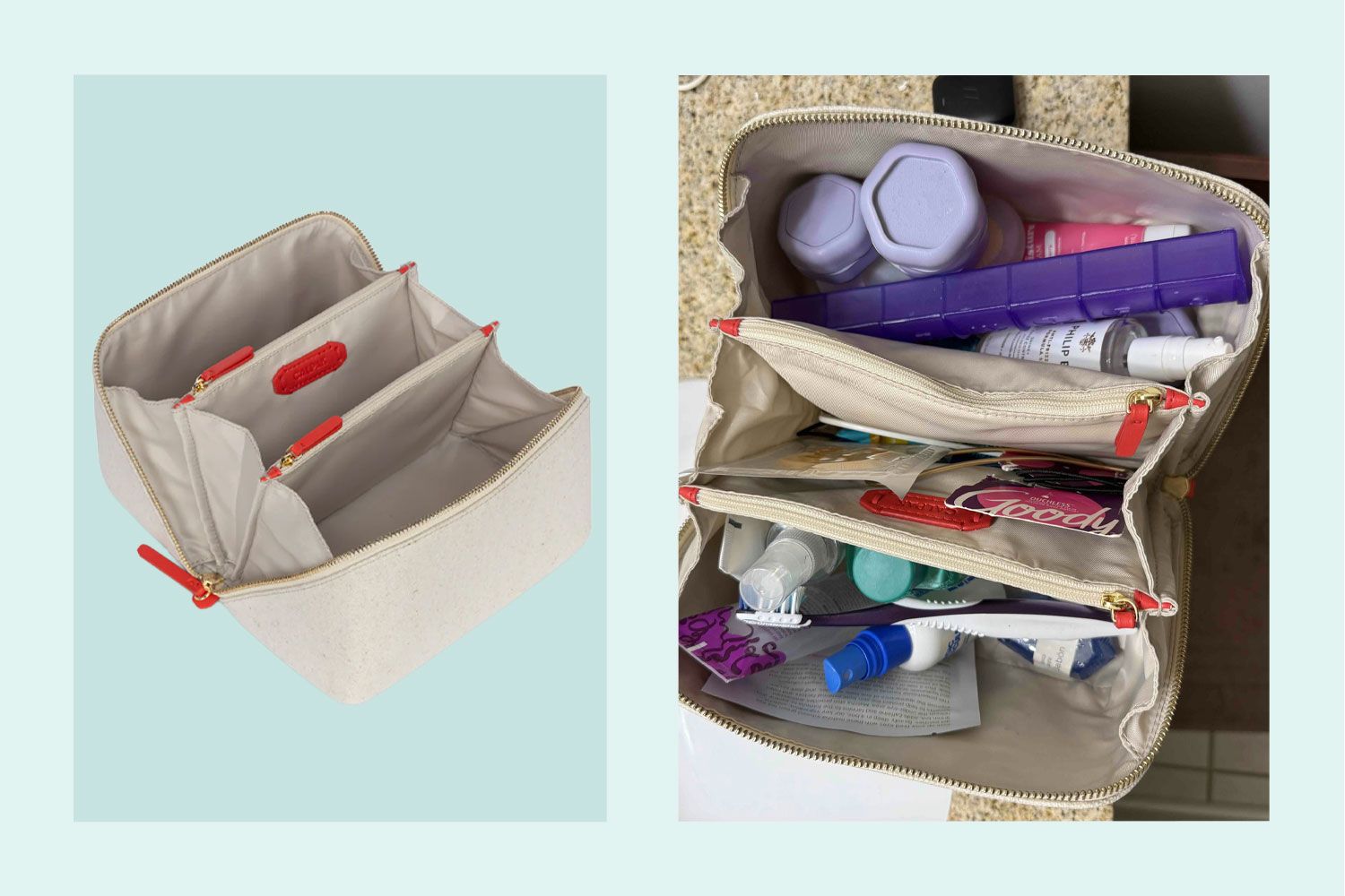 I ditched my hanging toiletry bag for this flat-lay travel case that ...