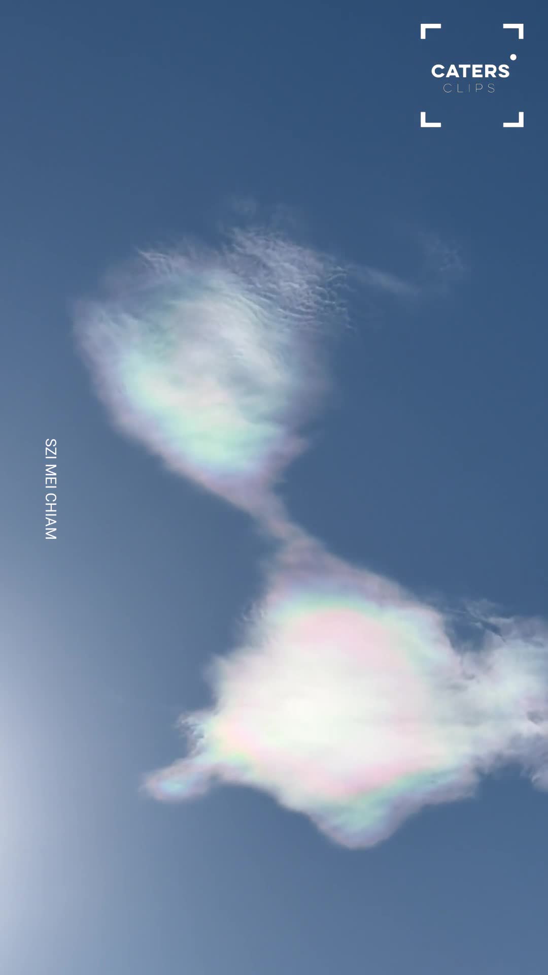 Rare rainbow cloud glows over Australian sky