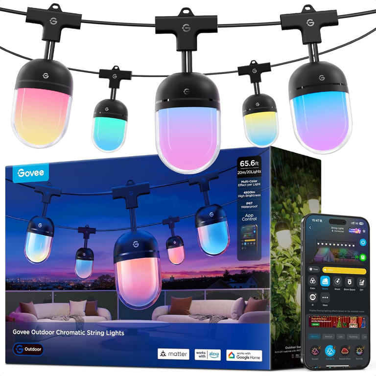I tried Govee’s new multi-color gradient string lights and they’re not ...