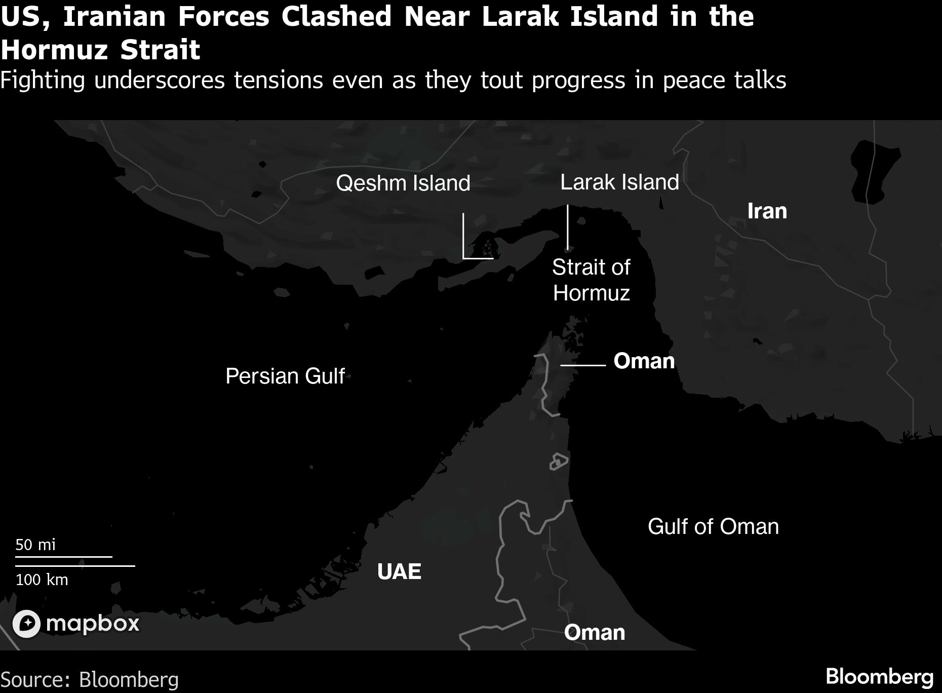 US and Iran clash near Hormuz as talks go 'back and forth'