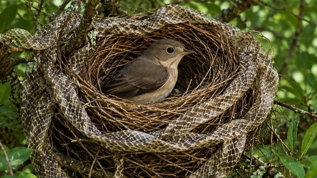Why birds put snakeskin in their nests and what predators do when they ...