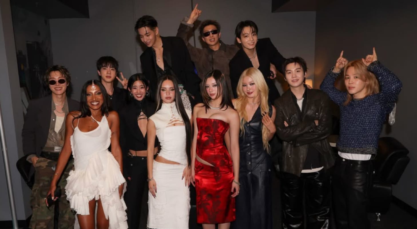 Katseye wins new artist of the year at AMAs, bonds with BTS