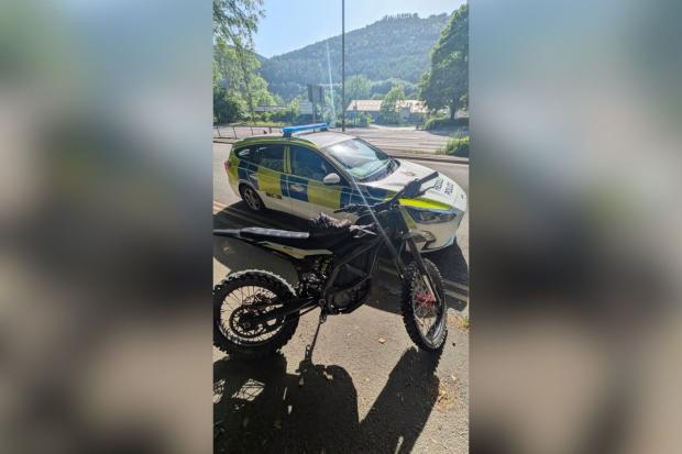 Police seize illegal bike as rider flees scene leaving shoe behind