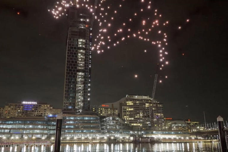 Dozens of drones fall out of sky during aerial display in Sydney