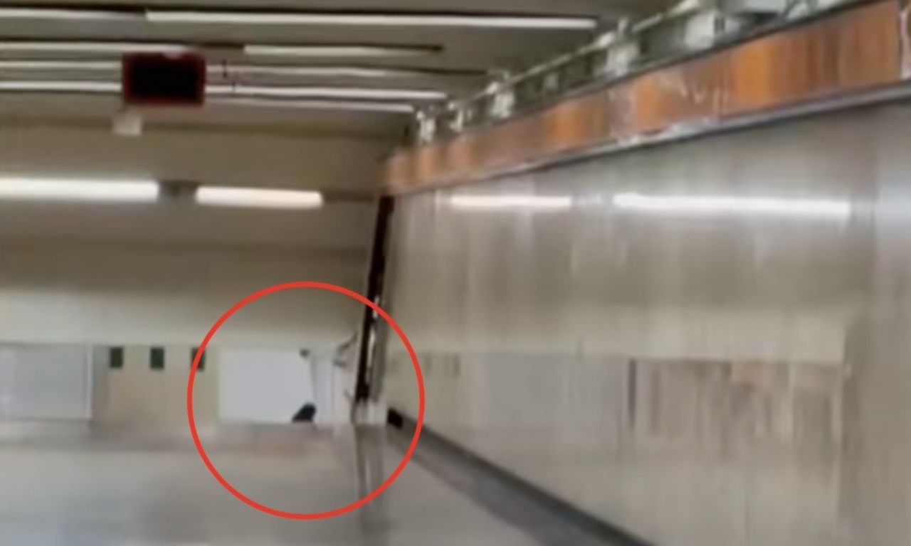 Captan supuesto fantasma atravesando una pared del metro de la CDMX | VIDEO