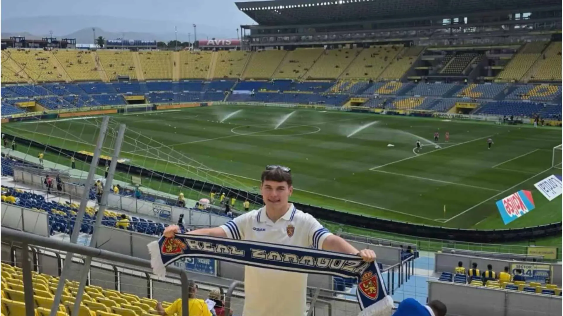 Hugo Blasco (19 años), aficionado del Real Zaragoza que ha viajado los ...