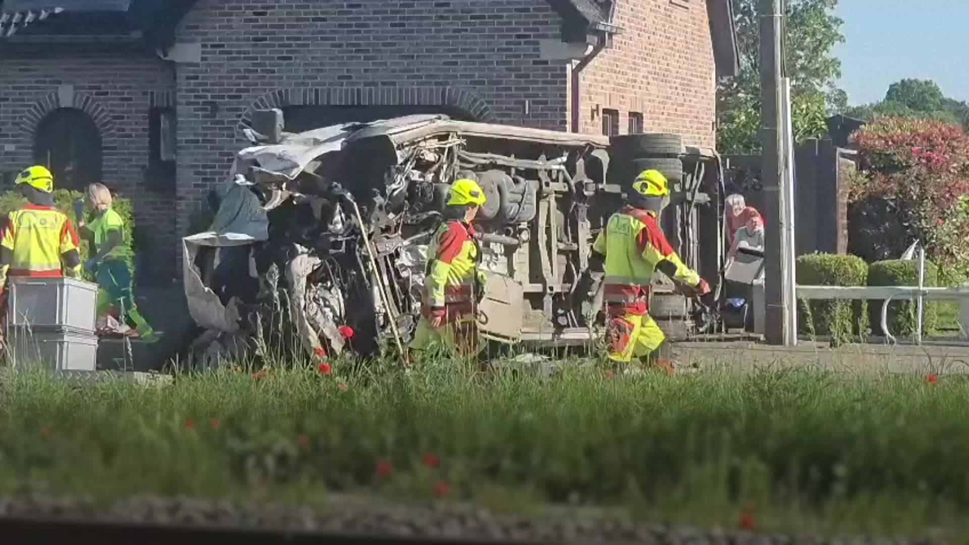 Several hurt in crash between train and minibus carrying children in ...