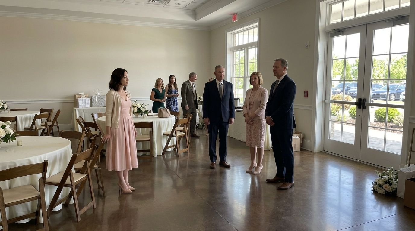 She was erased from the wedding, and guests noticed
