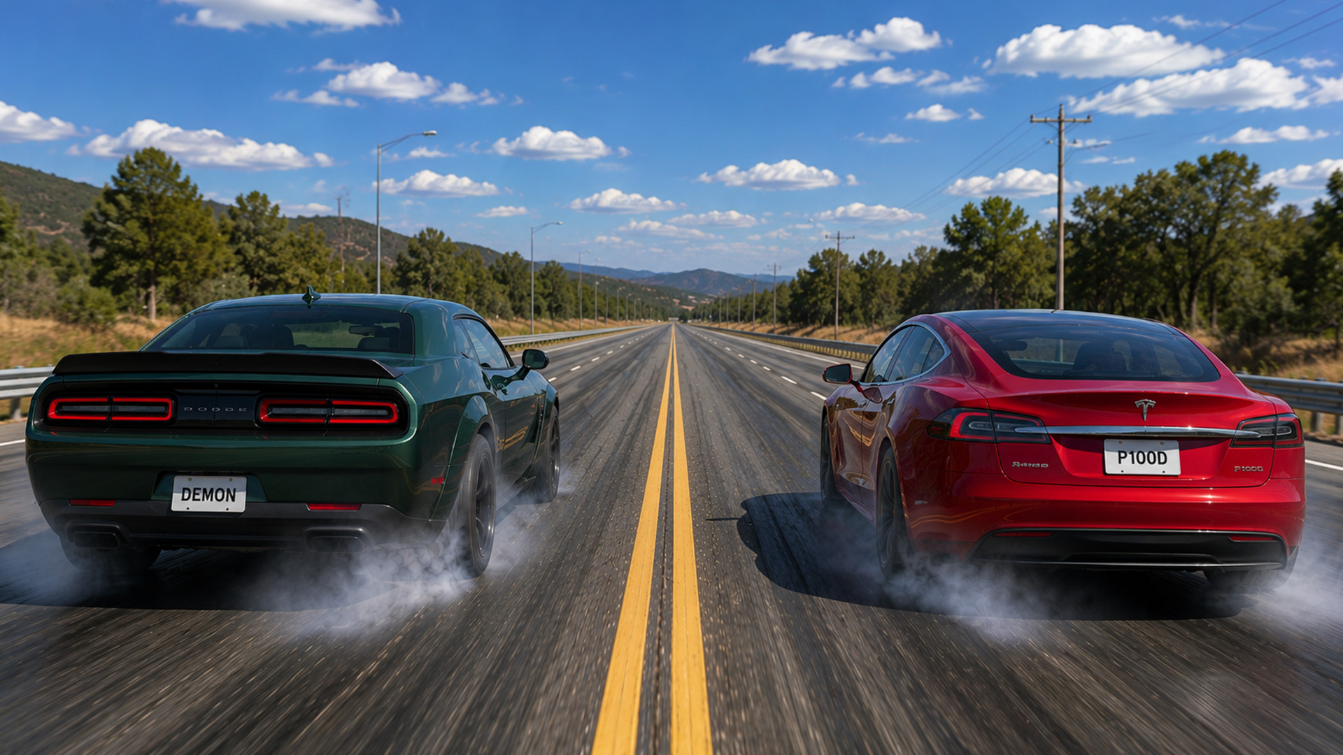 Can Dodge Demon Beat Tesla Model S P100D Drag Race