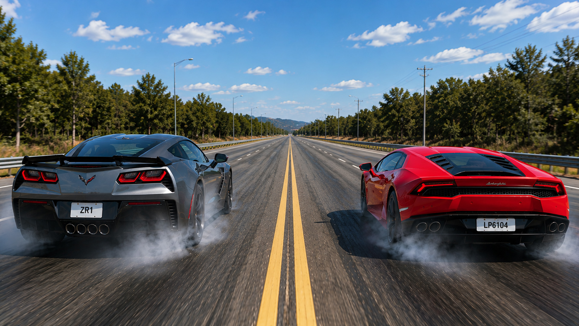 Chevrolet Corvette ZR1 faces Lamborghini Huracan drag race