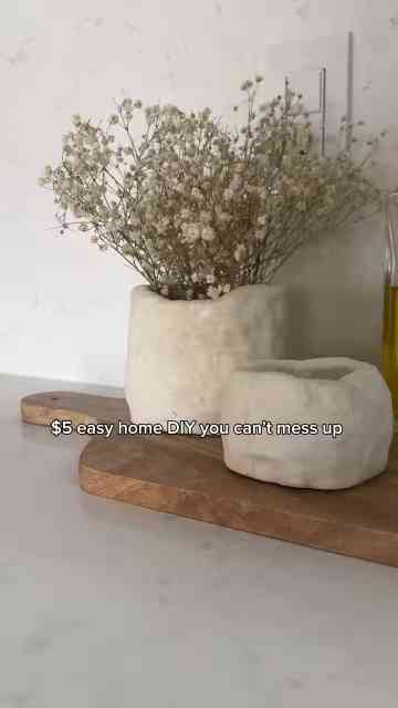 Easy air dry clay vase DIY for home decor