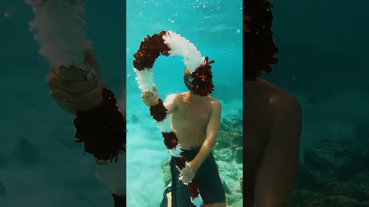 Watch what happens when the ocean notices the candy cane
