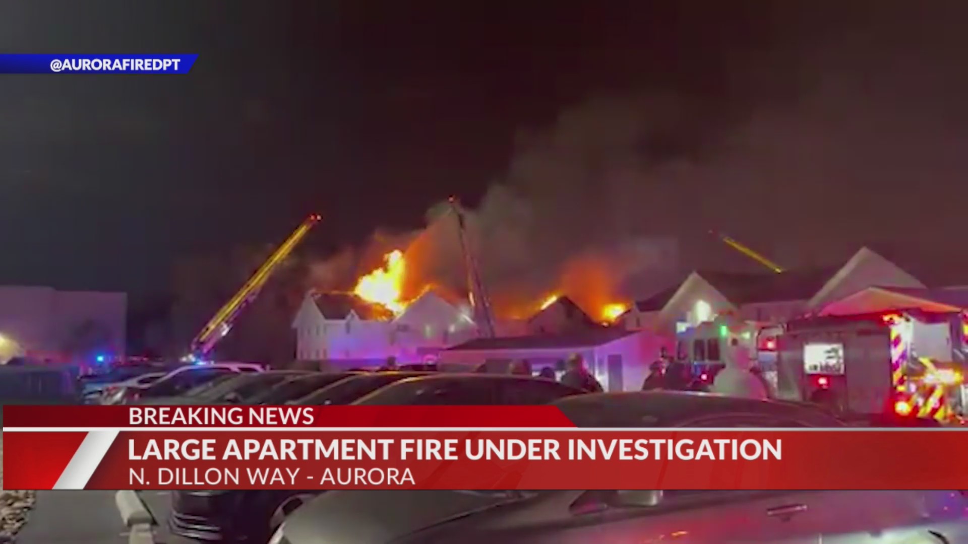 Dozens displaced after overnight Aurora apartment fire
