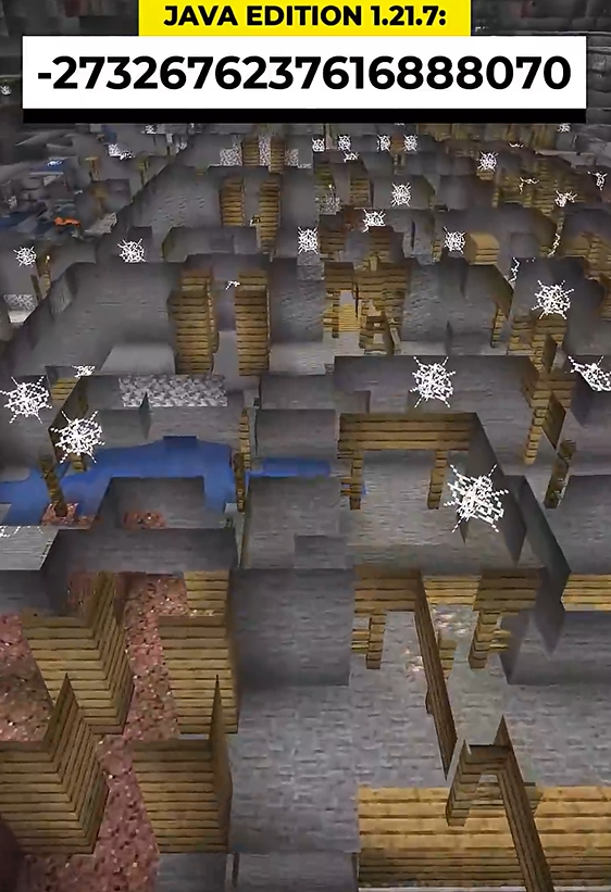Minecraft seed with infinitely repeating mineshaft: Rare underground ...