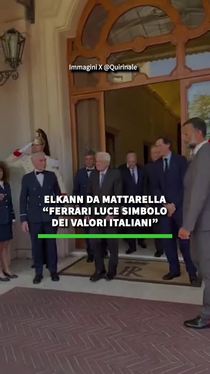 Elkann da Mattarella: "Ferrari Luce simbolo dei valori italiani"