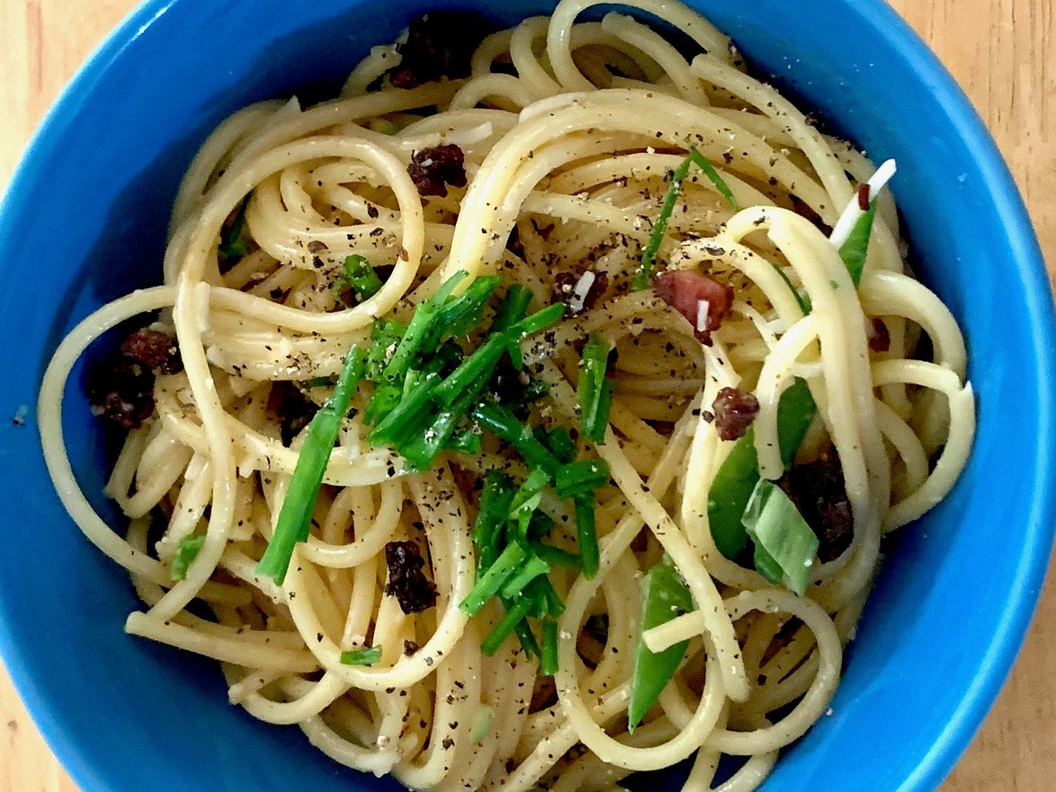 I made Ina Garten's easy spring pasta and had a delicious dinner ready ...