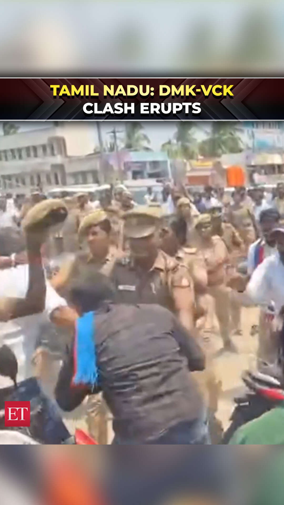 DMK, VCK workers clash near Kunnam bus stand in Tamil Nadu’s Perambalur