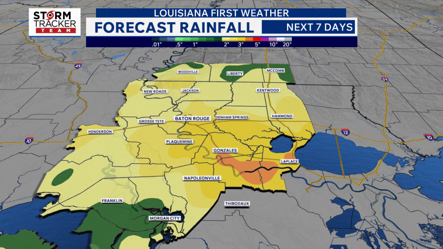 Baton Rouge weather: Showers continue daily