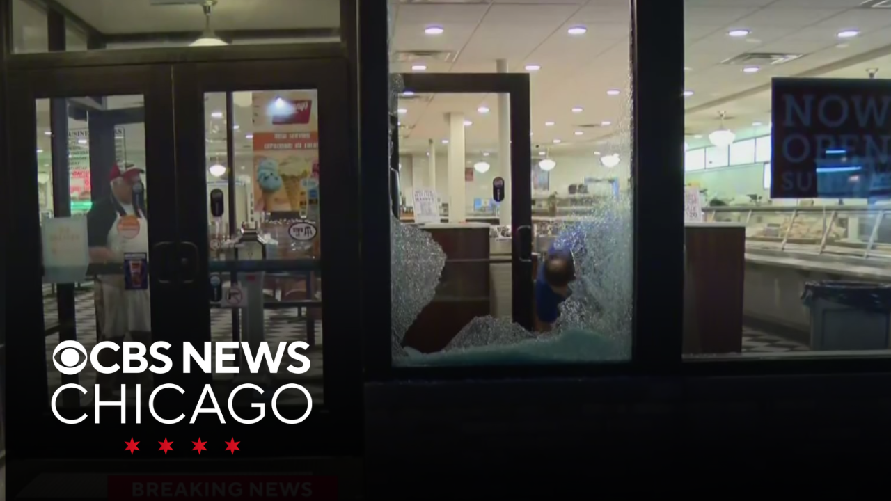 Windows shattered at Manny's Deli