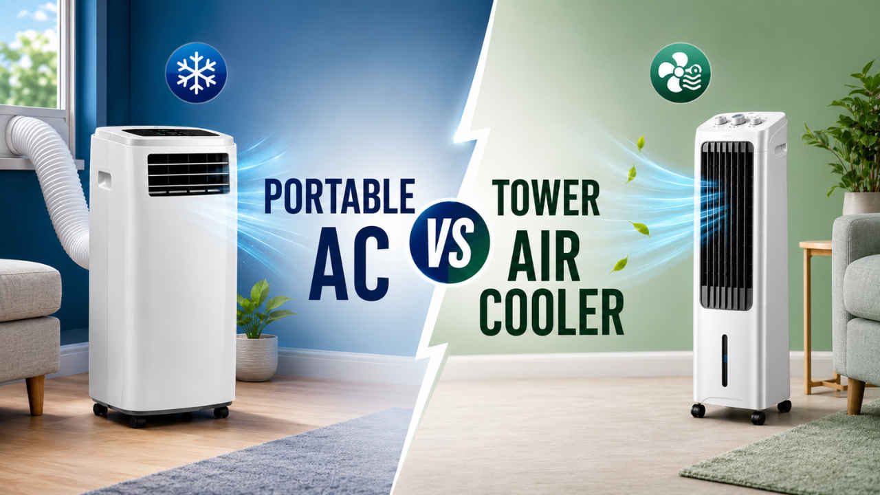 Portable AC vs tower air cooler: Price, cooling performance, energy ...