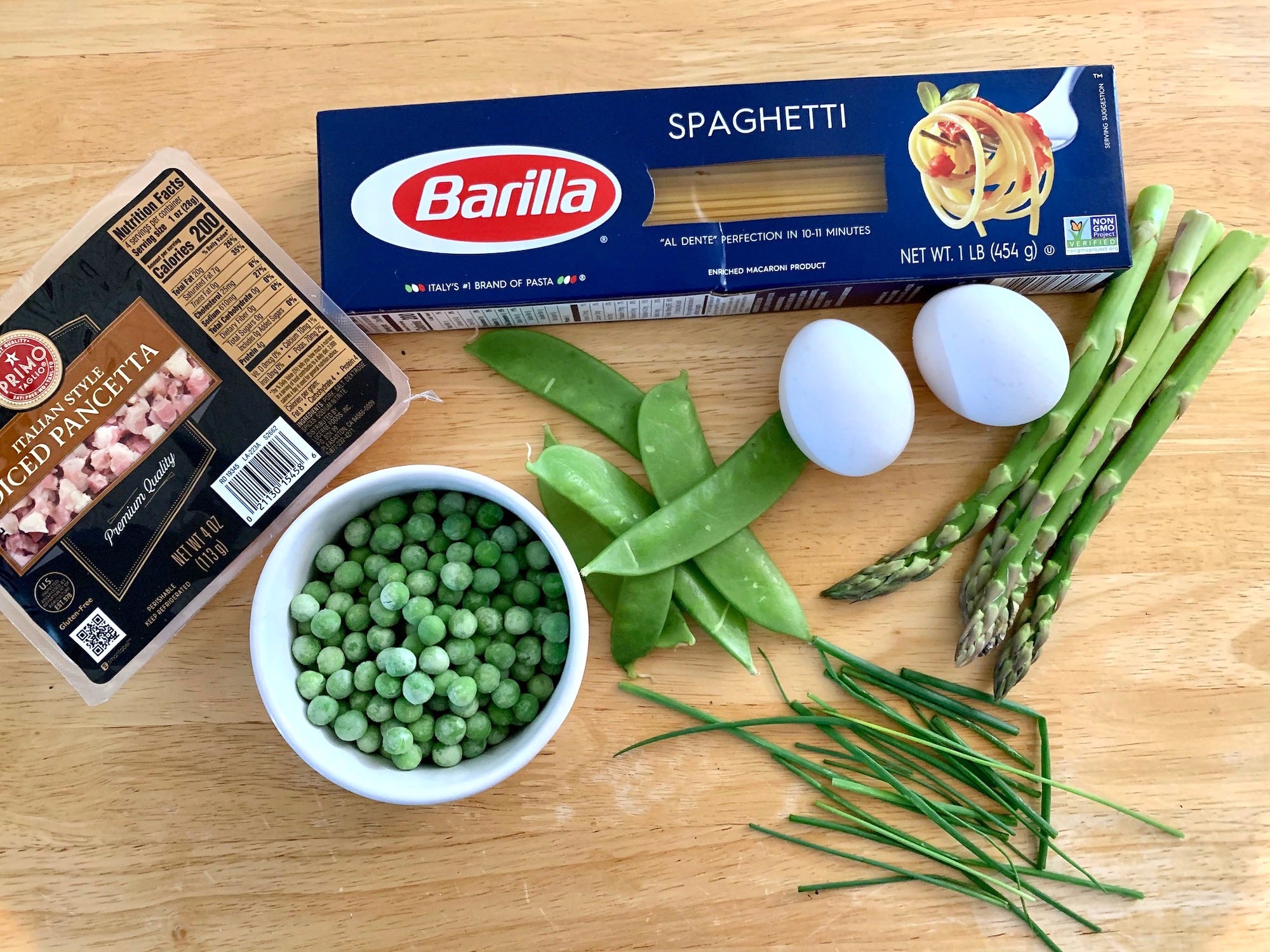 I made Ina Garten's easy spring pasta and had a delicious dinner ready ...