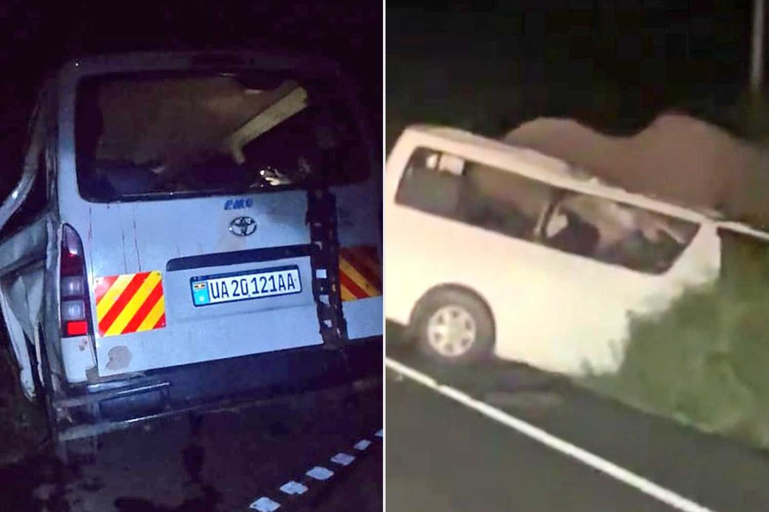 Van collides with elephant as it crosses road in national park, killing ...