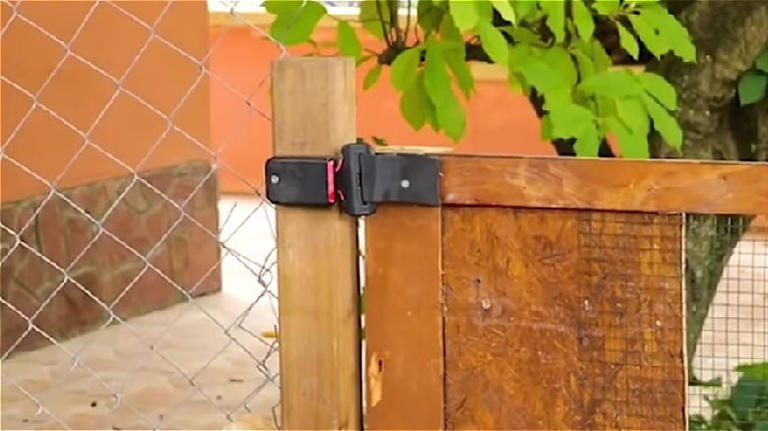 The genius way to give an old seat belt buckle a new life in your yard