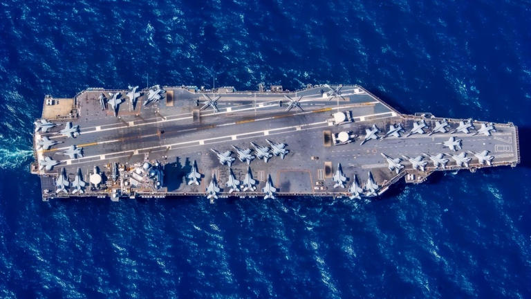 China built a full-scale replica of a Ford-class aircraft carrier in ...