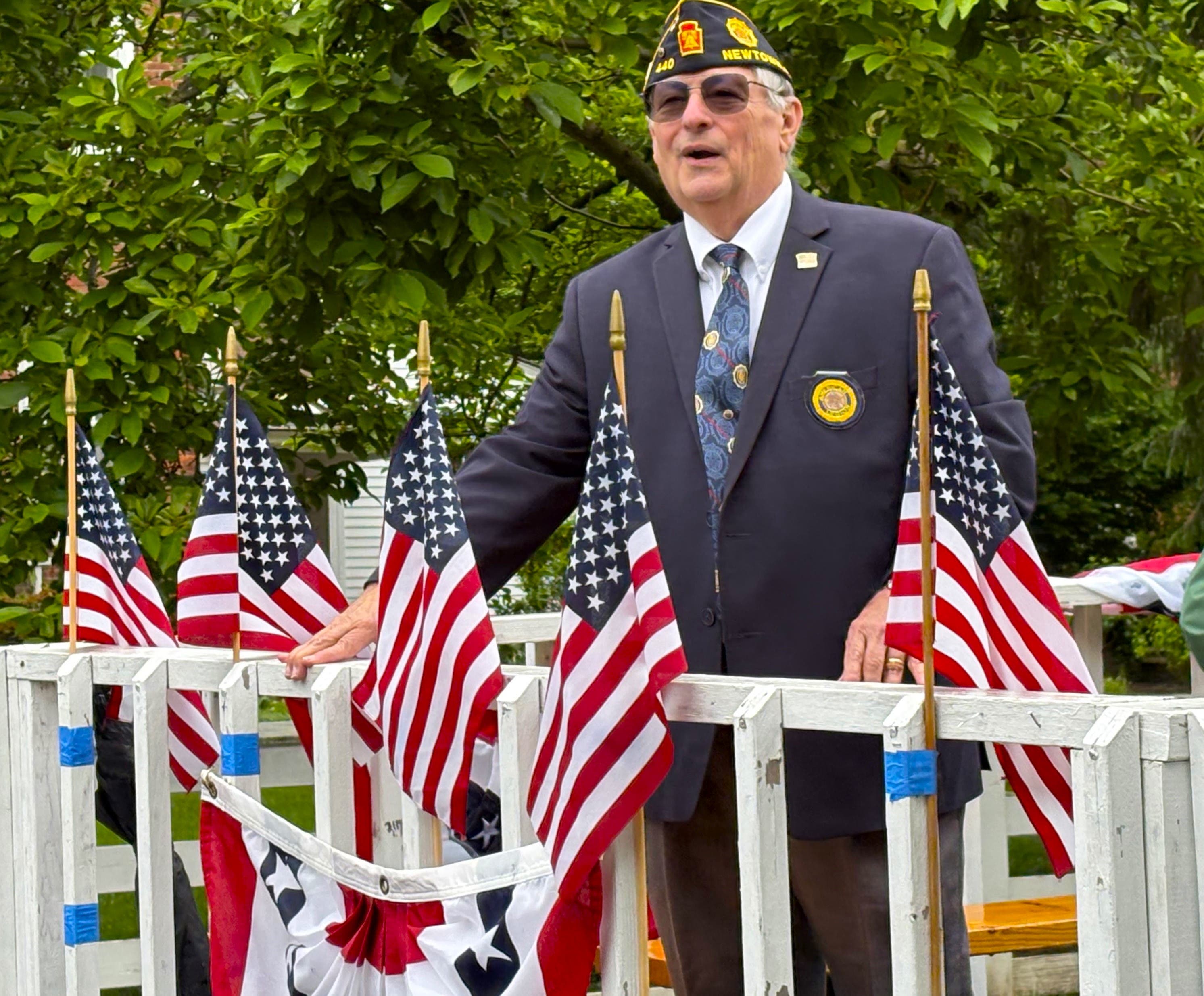 Newtown dodges raindrops to remember the fallen on Memorial Day