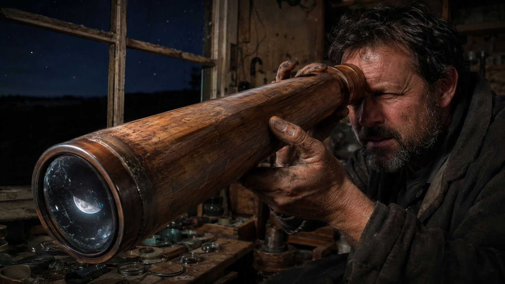 He recycled broken glass to build a telescope