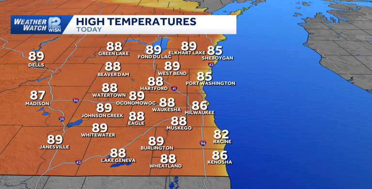 Toasty Tuesday for southeast Wisconsin