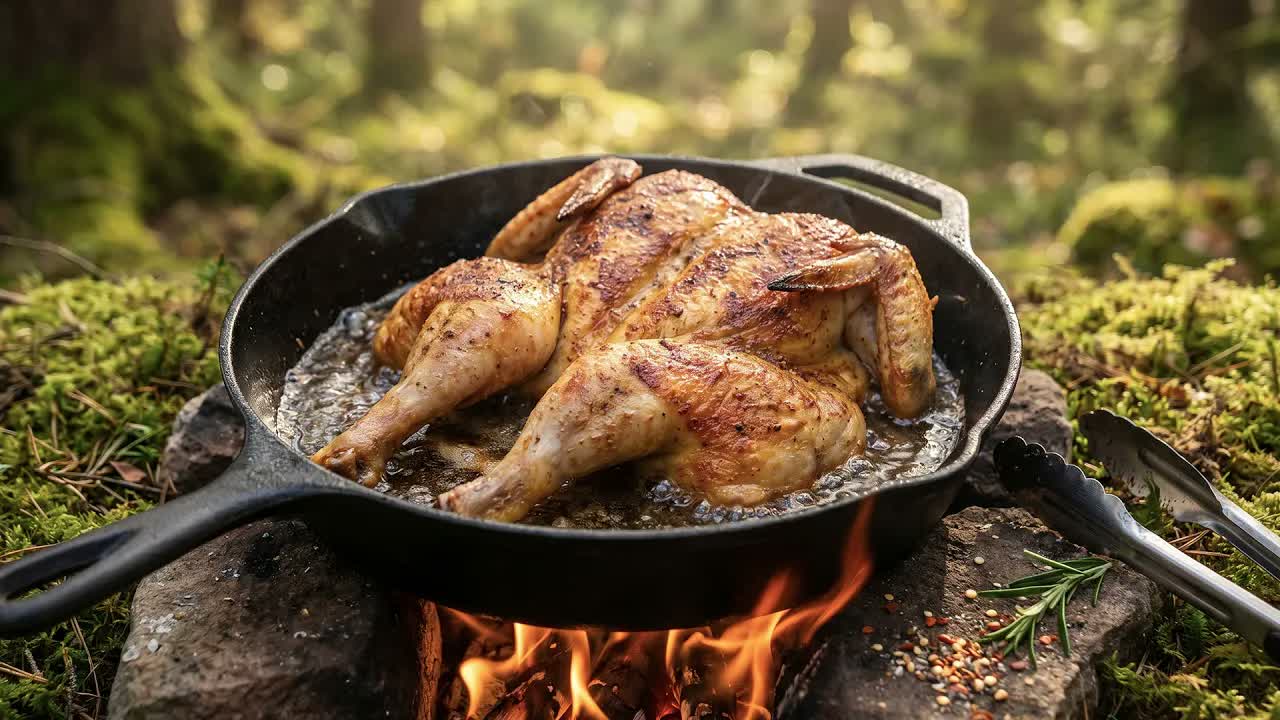 You need a stone and a cast iron for the crispiest chicken ever!