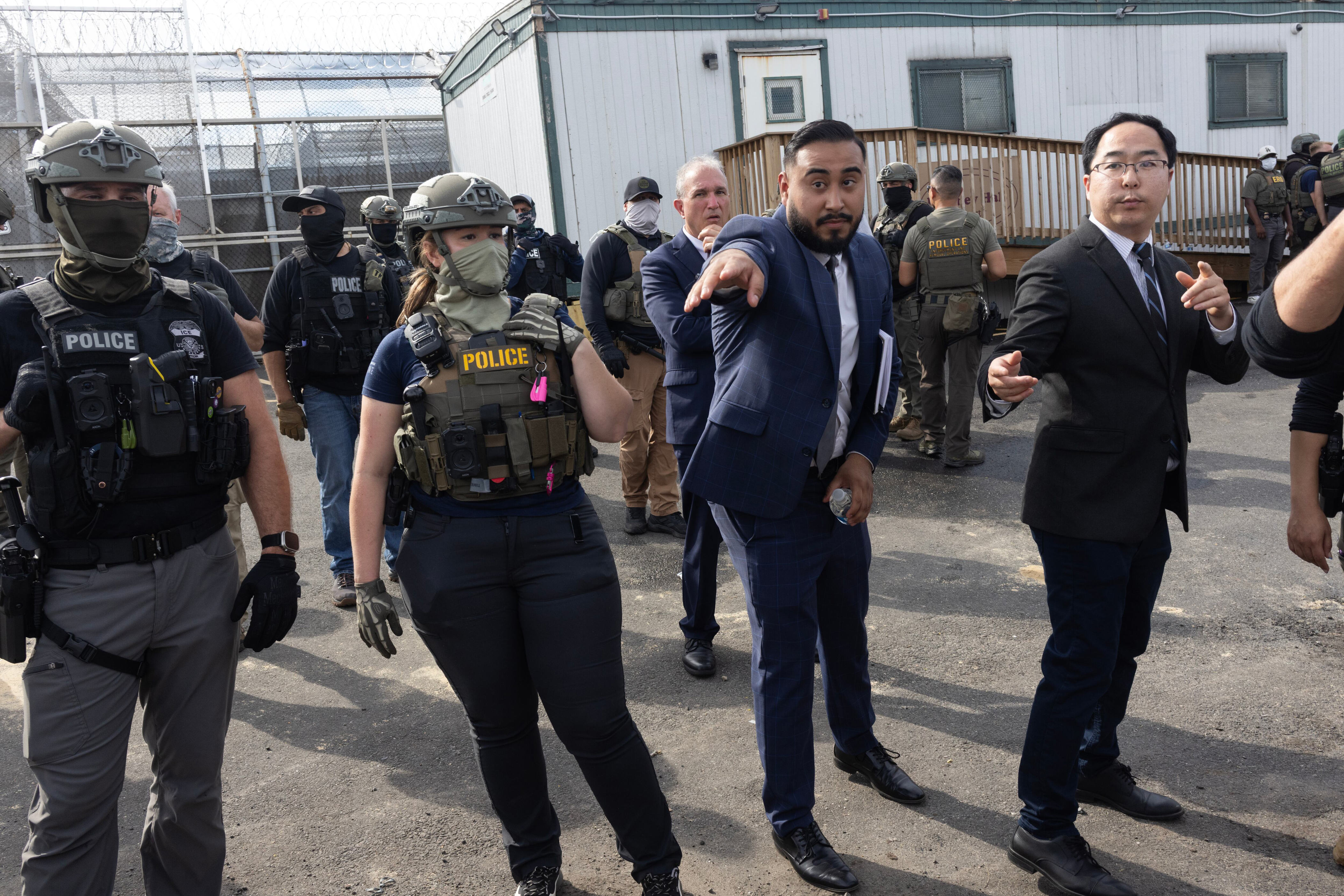 ICE goons pepper-spray senator amid protest 'chaos'