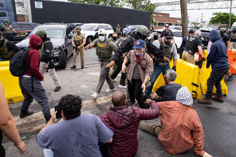 ICE goons pepper-spray senator amid protest 'chaos'
