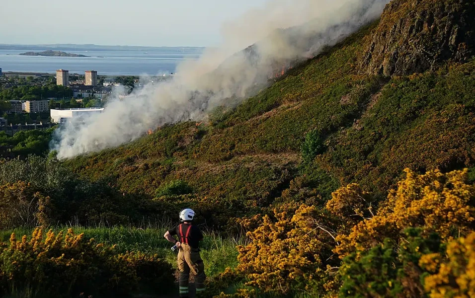Record May heat triggers Edinburgh runner hospitalisations and hill fire