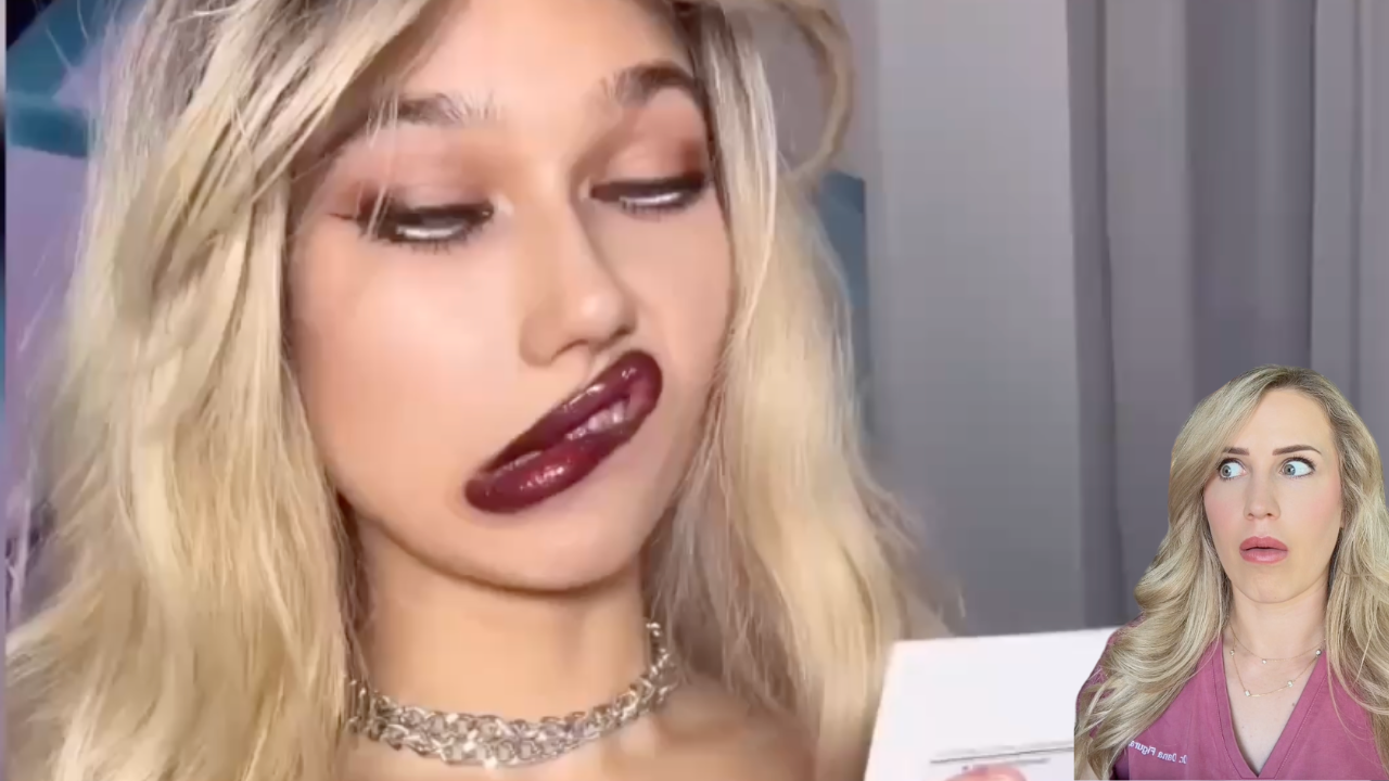 What causes asymmetrical lips, according to Dr. Dana Figura