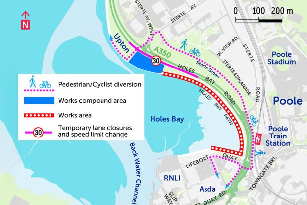 Flood defence work to close road and cut speed limit from June