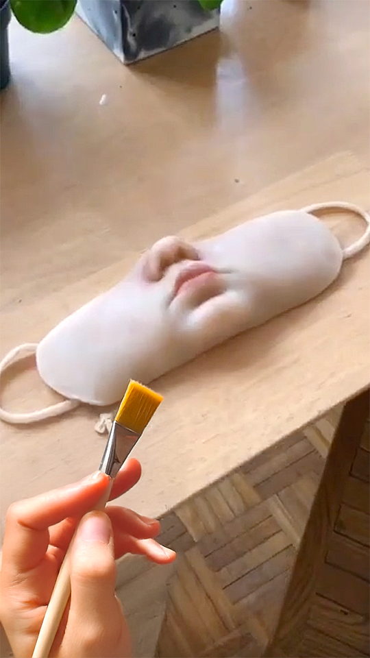 Silicone face mask of my face