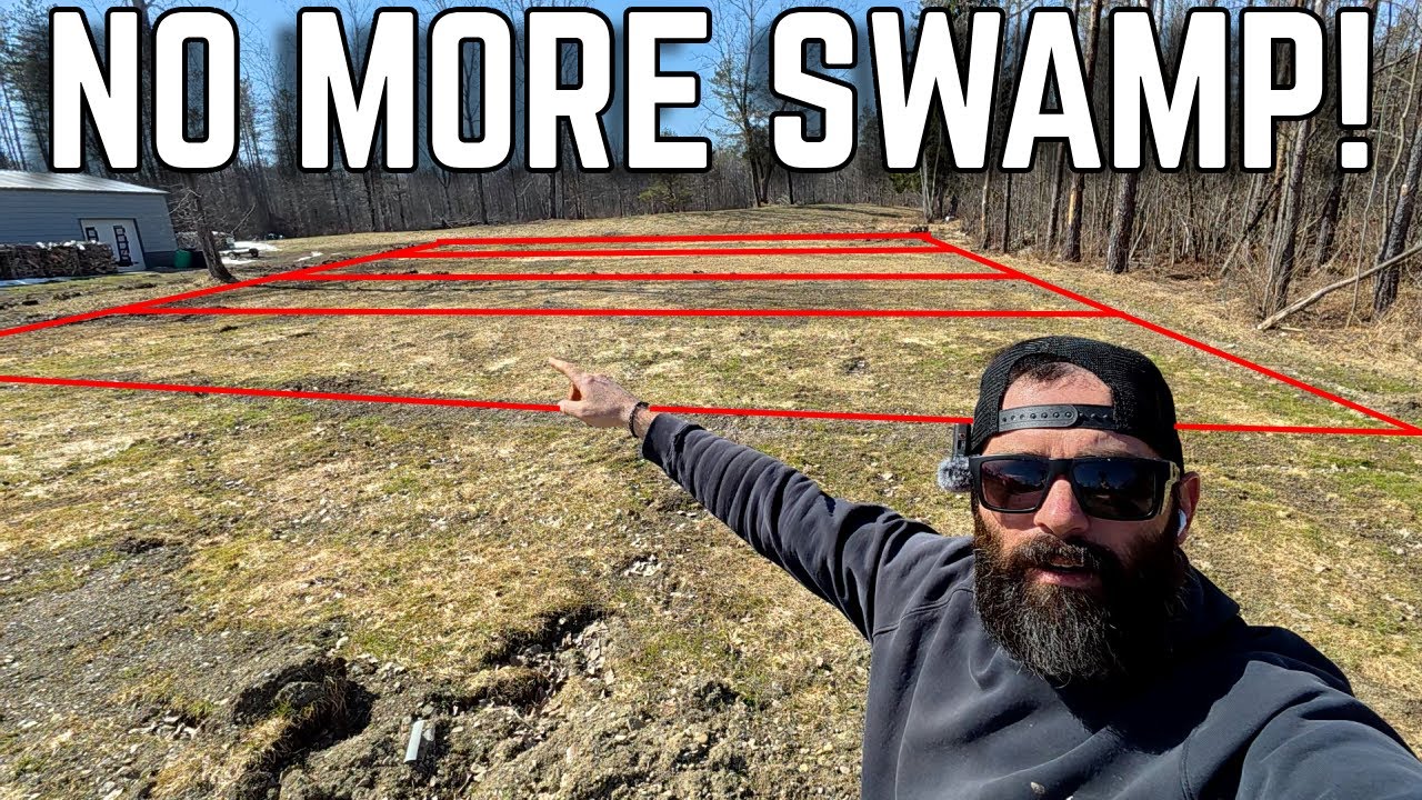 Swamp yard fixed with DIY French drain results