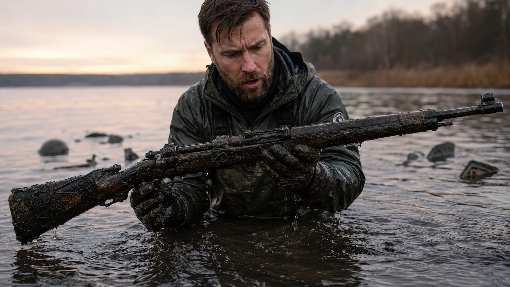 Lake mud reveals a hidden WW2 weapons cache